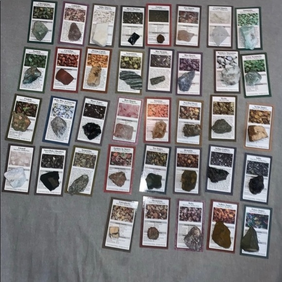Accents | 37 Assorted Stones And Identification Cards | Poshmark